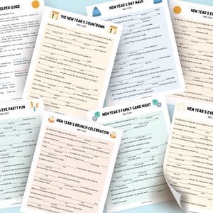 New Year's Eve Mad Libs, Printable Game, Mad Lib PDF, Holiday Story ...