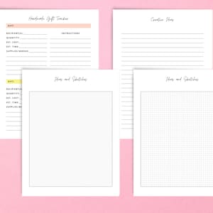 Craft Planner Bundle, Project Planner Pages, Printable Planner, Craft ...