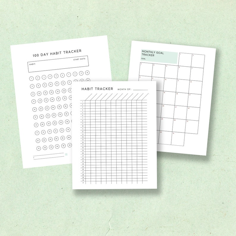 Habit Tracker Printable Habit Planner Printable Planner - Etsy UK