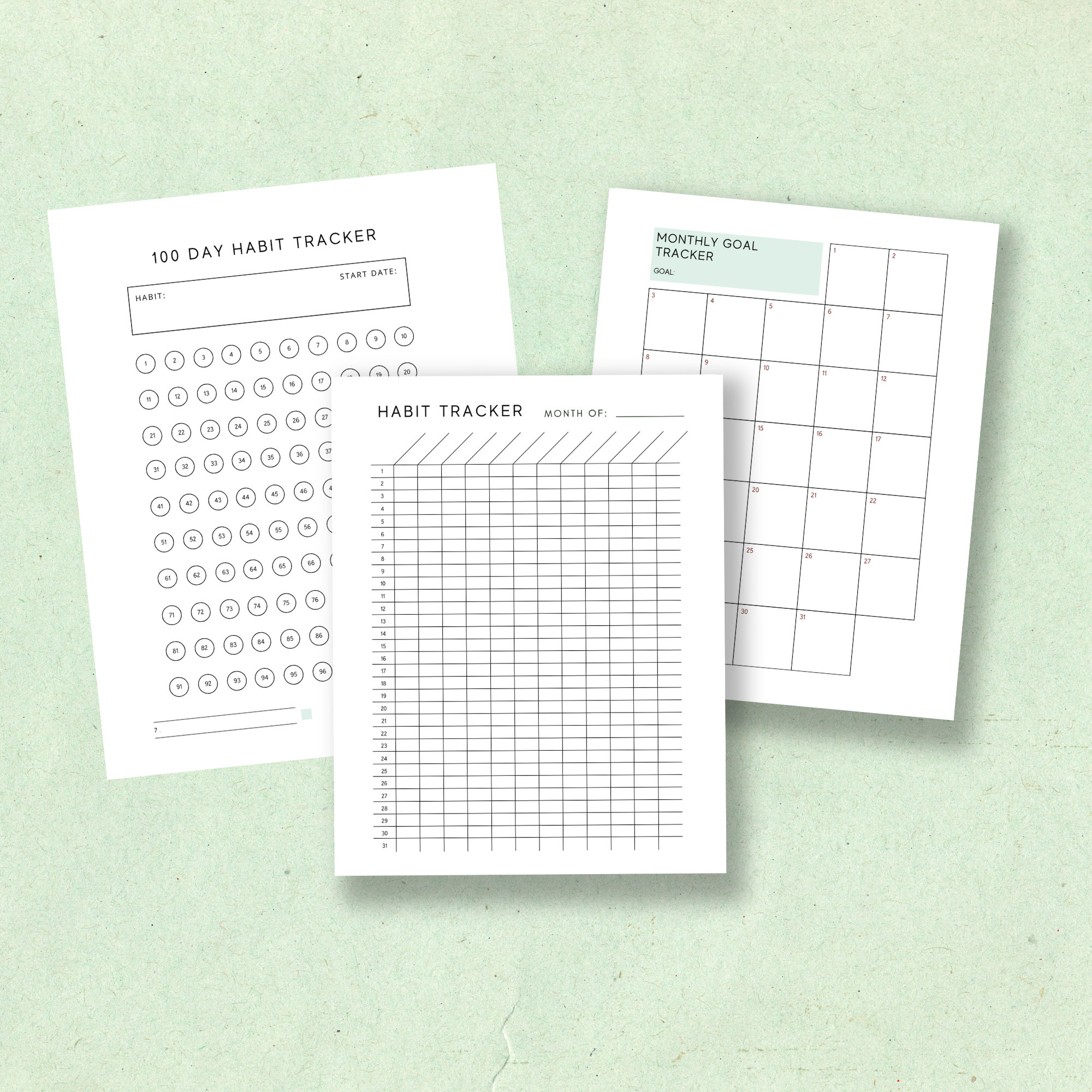Habit Tracker Printable Habit Planner Printable Planner - Etsy UK