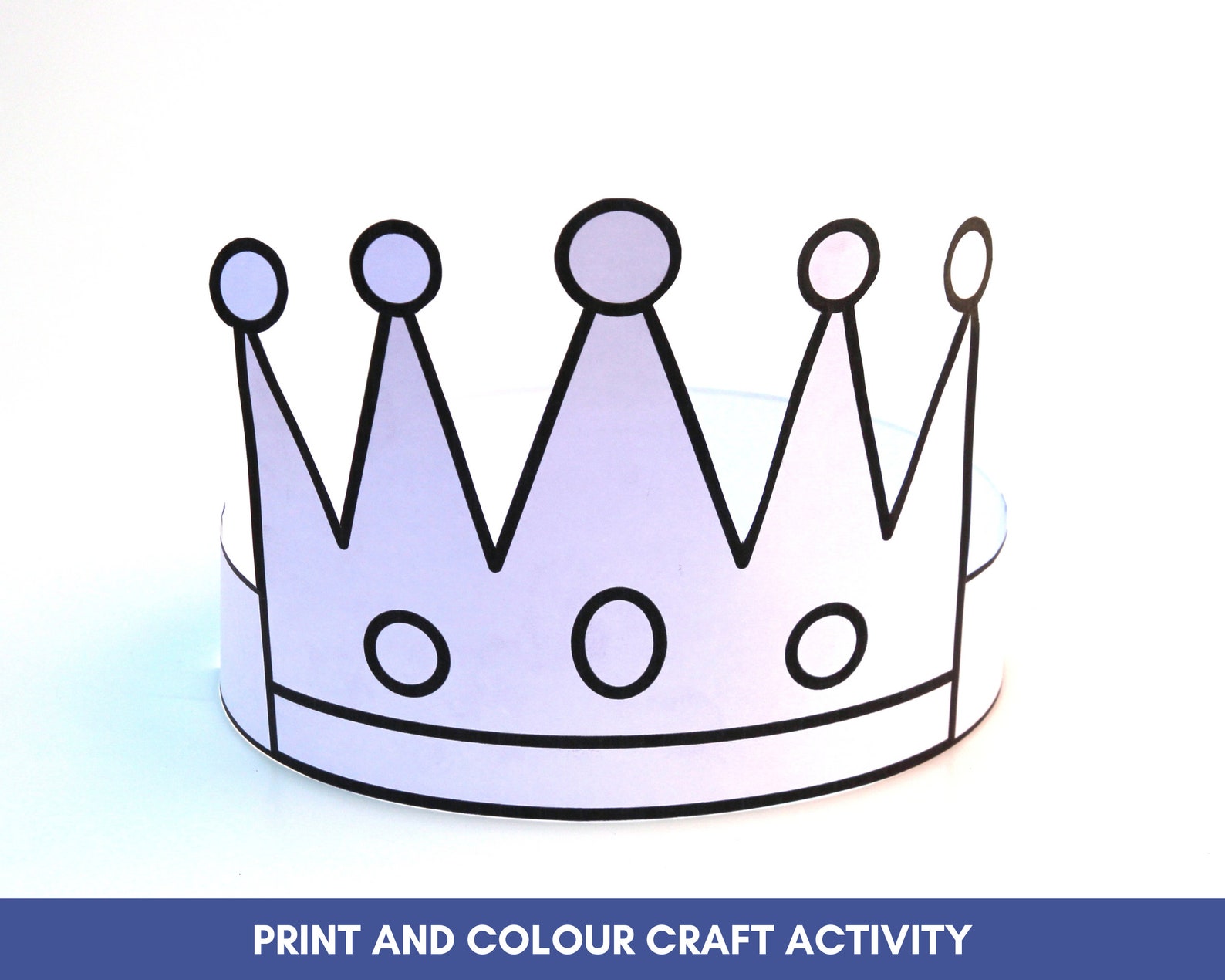 Paper Crown Craft, Princess Party Bag Filler, King Queen Hat, Coloring ...