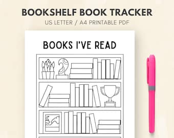 Bookshelf Printable, Book Tracker, Bookshelf Reading Log, Books I've ...