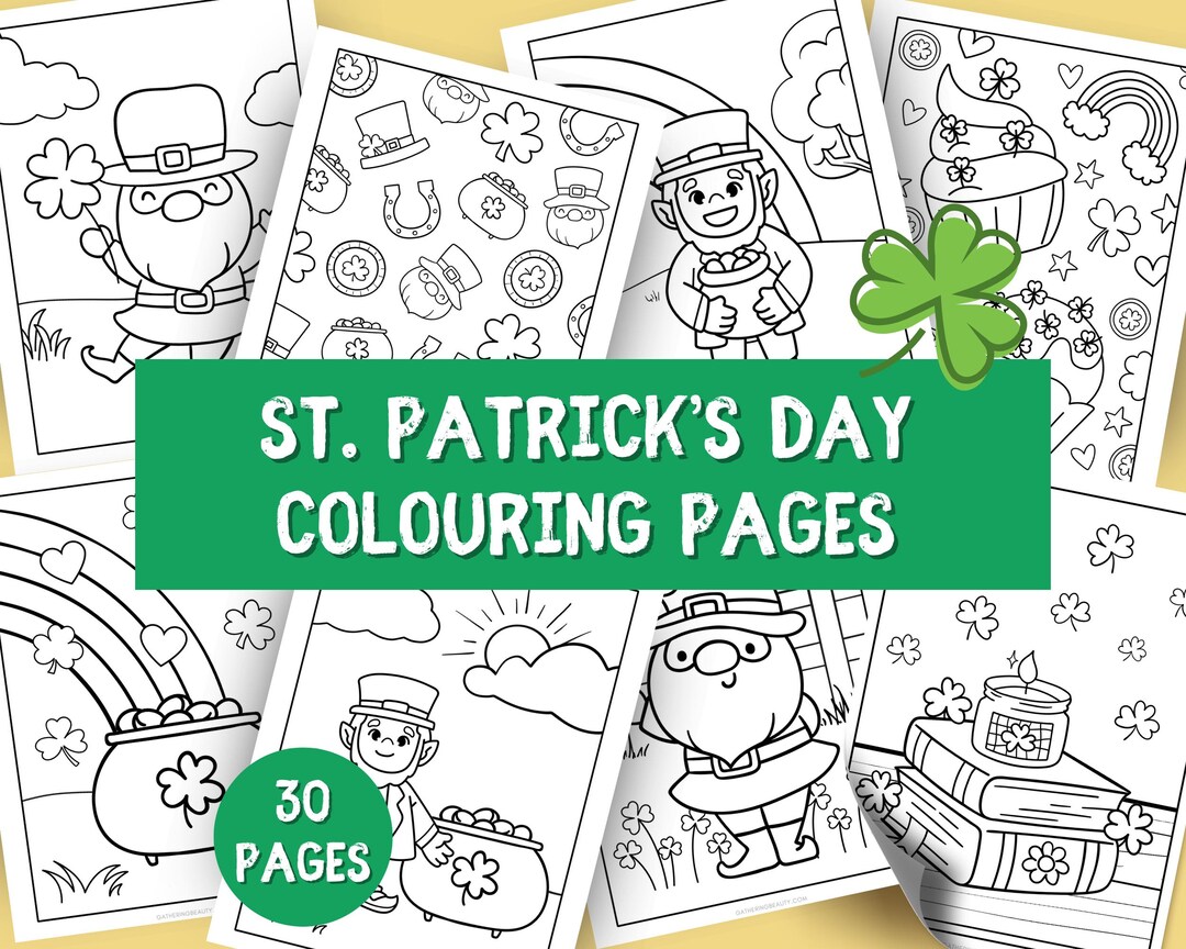 St Patrick's Day Coloring Pages, Printable Coloring Sheets, St Paddy's ...