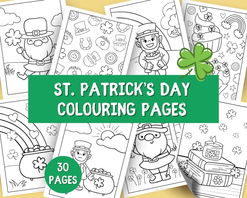 St Patrick's Day Coloring Pages, Printable Coloring Sheets, St Paddy's ...