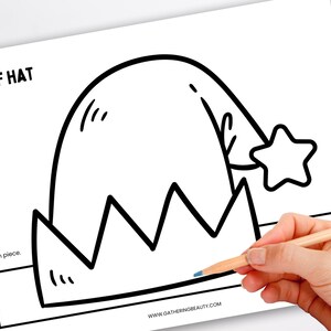 Elf Paper Crown, Printable Christmas Hat, Winter Holiday Party ...