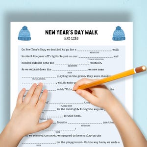 New Year's Eve Mad Libs, Printable Game, Mad Lib PDF, Holiday Story ...