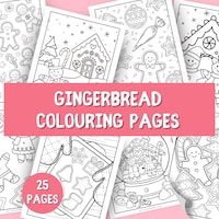 Christmas Coloring Pages for Kids | Gingerbread Village (PDF + PNG) - Etsy