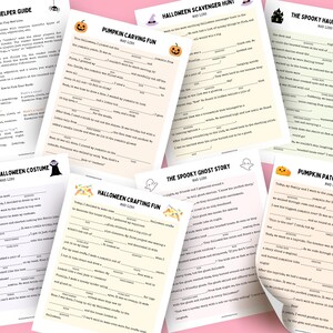 Halloween Mad Libs, Printable Game, Spooky Story, Mad Lib PDF, Fill-in ...