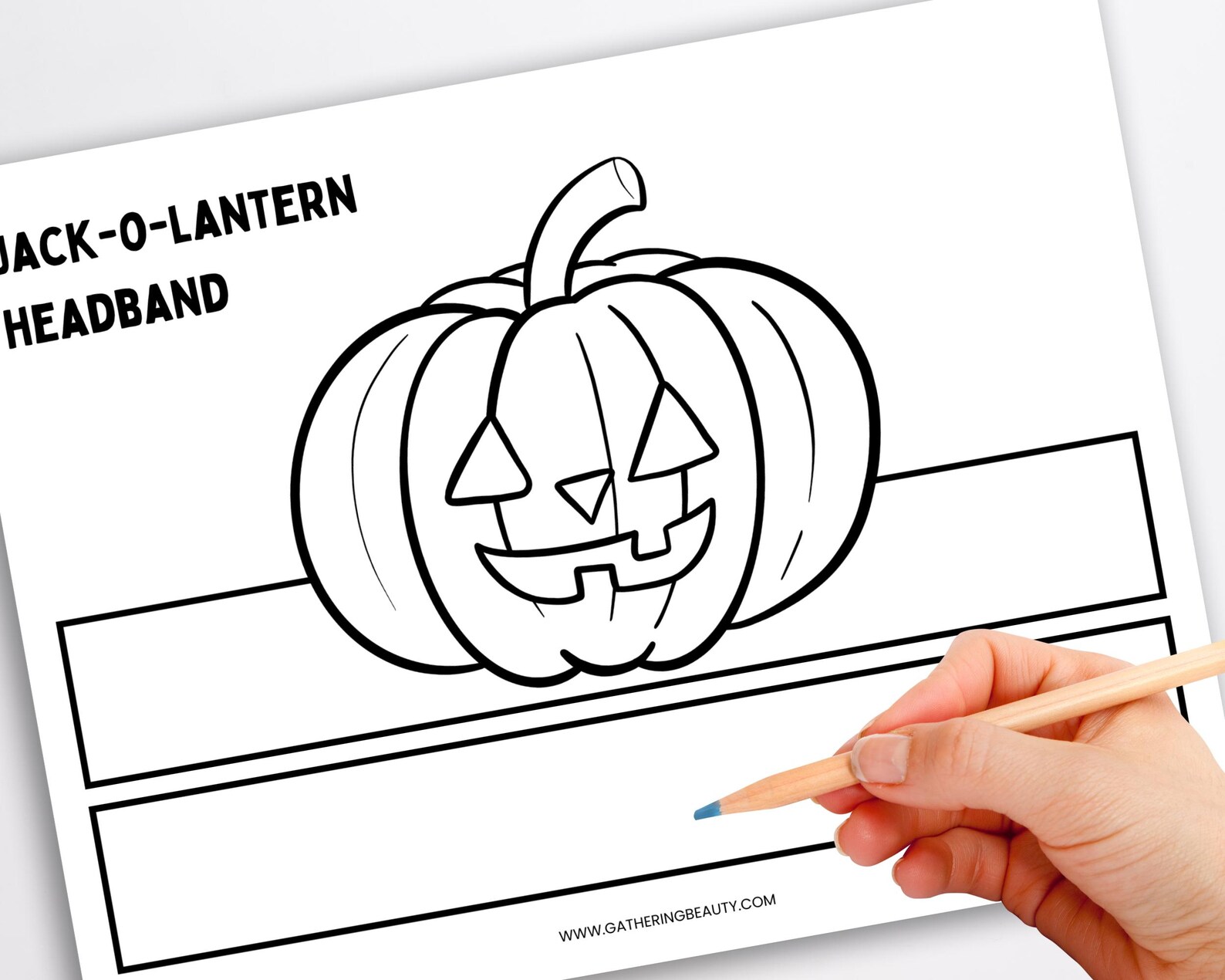 Jack-o'-lantern Headband, Halloween Pumpkin, Printable Paper Crown ...