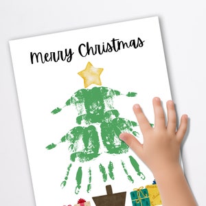 Christmas Handprint Craft, Christmas Tree Handprint Art, Christmas Tree ...