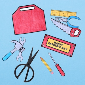 Fathers Day Toolbox Craft for Kids, Father's Day Gift, Fathers Day ...