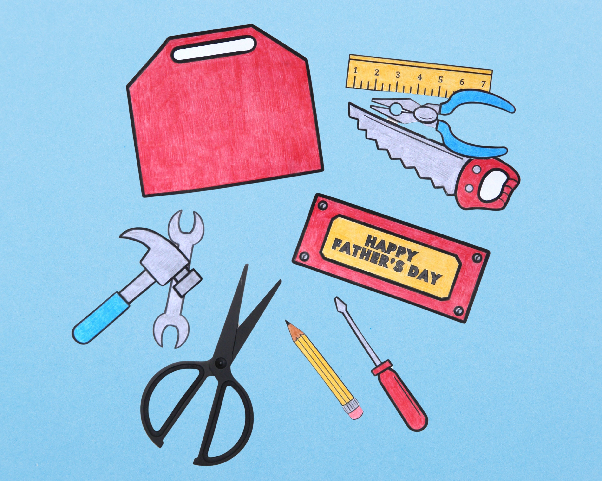 Fathers Day Toolbox Craft for Kids, Father's Day Gift, Fathers Day ...