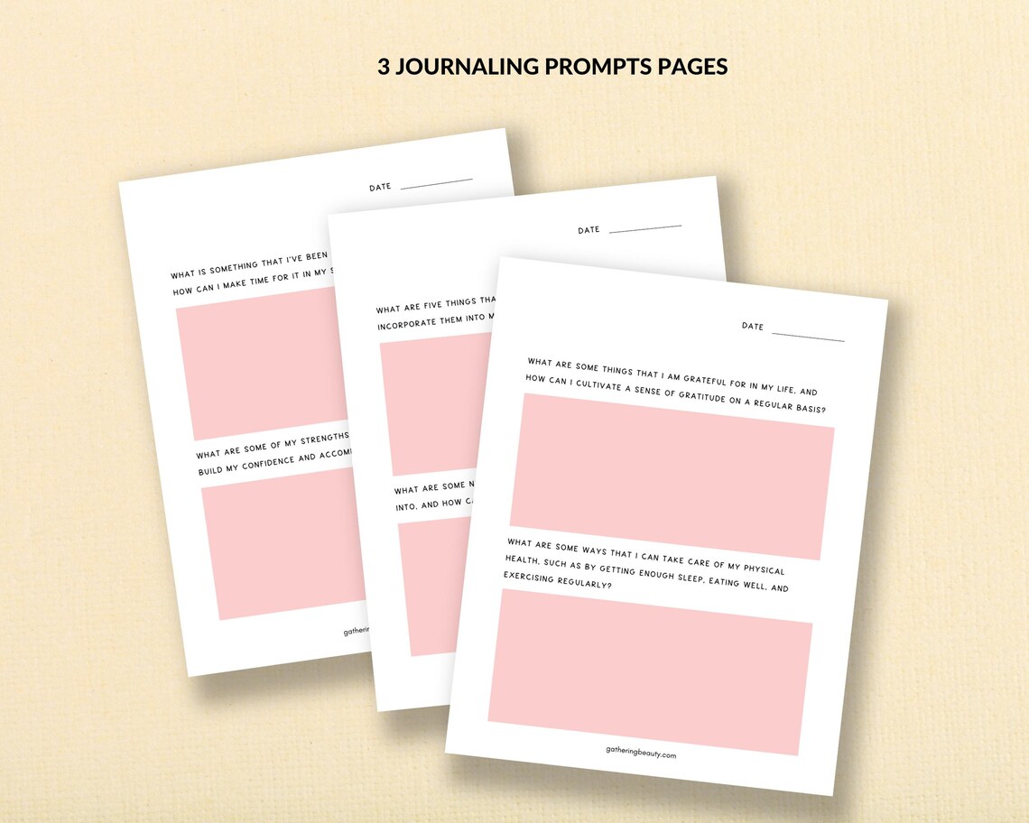 Self Care Planner Printable, Self Love Journal, Mindfulness Journals ...