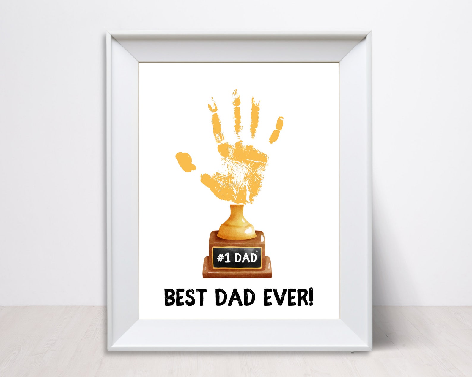 Fathers Day Handprint Craft, Trophy, Best Dad, Fathers Day Gift ...