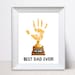 Fathers Day Handprint Craft, Trophy, Best Dad, Fathers Day Gift ...