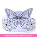 Butterfly Crown Craft, Princess Party Bag Filler, Paper Hat Coloring ...