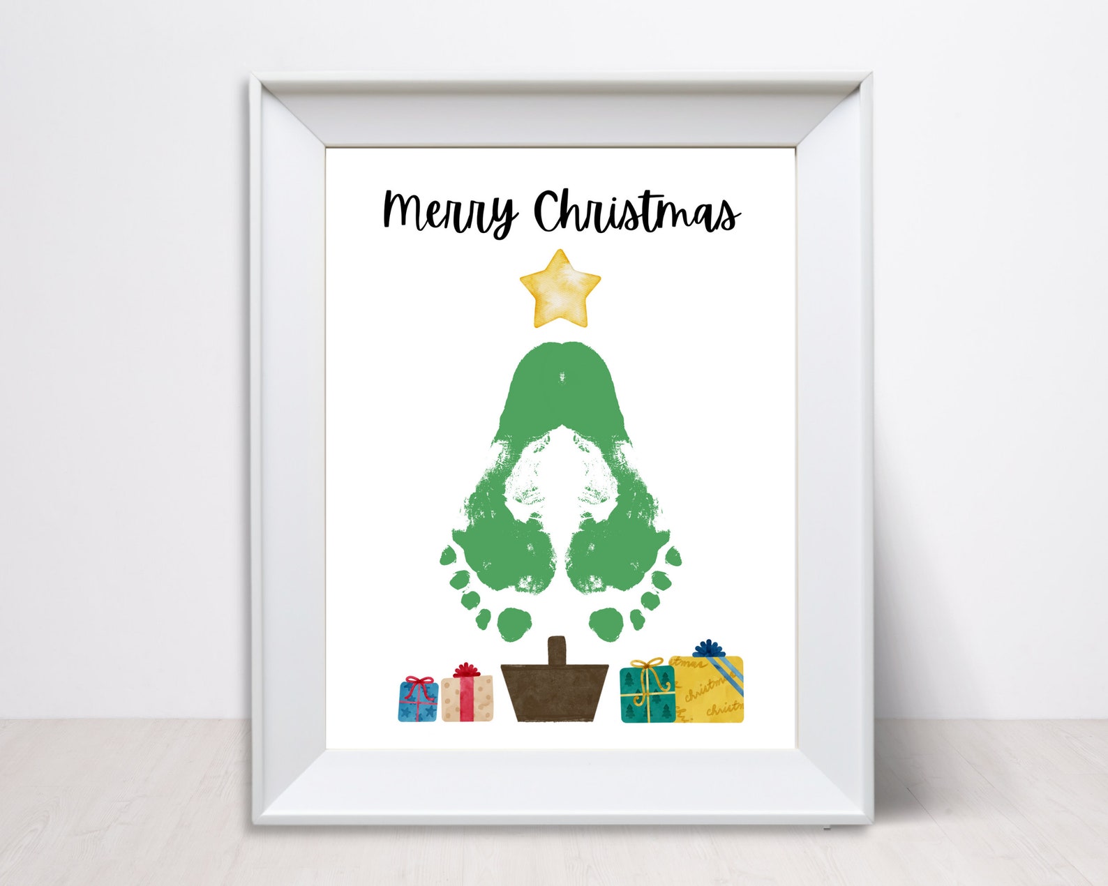 Christmas Handprint Craft, Christmas Tree Handprint Art, Christmas Tree ...
