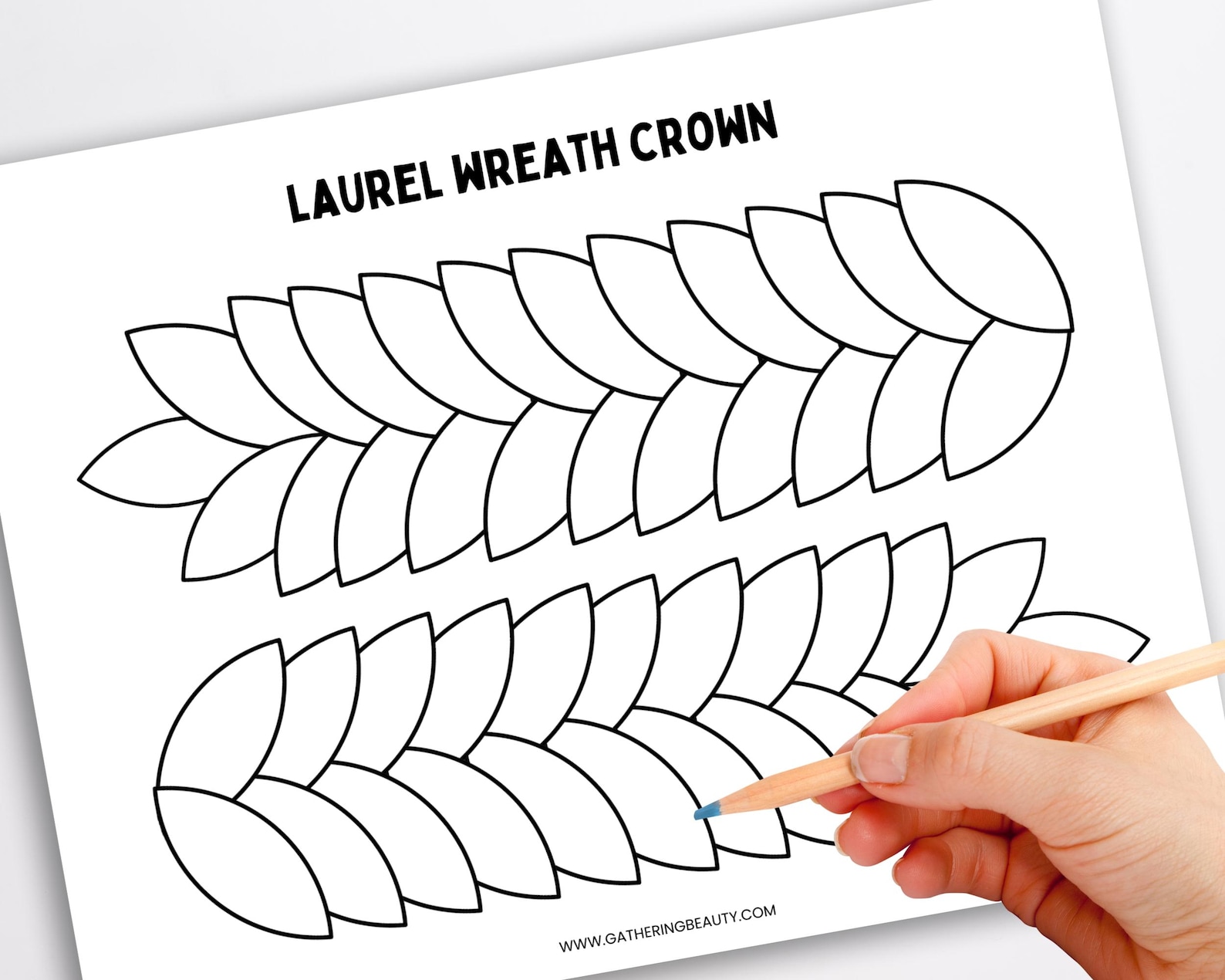 Wreath Crown, Craft Hat for Kids, Printable Laurel Headband, Roman ...