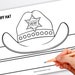 Sheriff Cowboy Hat Paper Crown, Printable Kids Craft, Wild West Costume ...