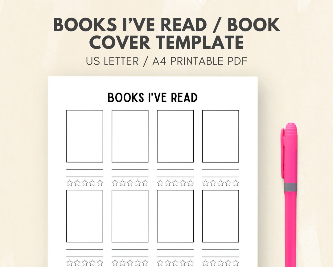 Book Tracker, Books I've Read, Printable Book Log, Book Cover Printable ...