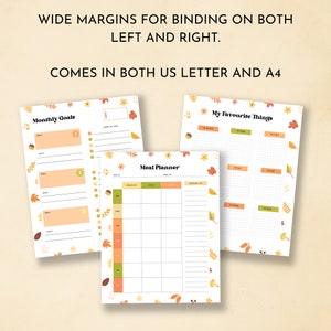 Fall Autumn Printable Planner | Printable Fall Planner | Fall ...