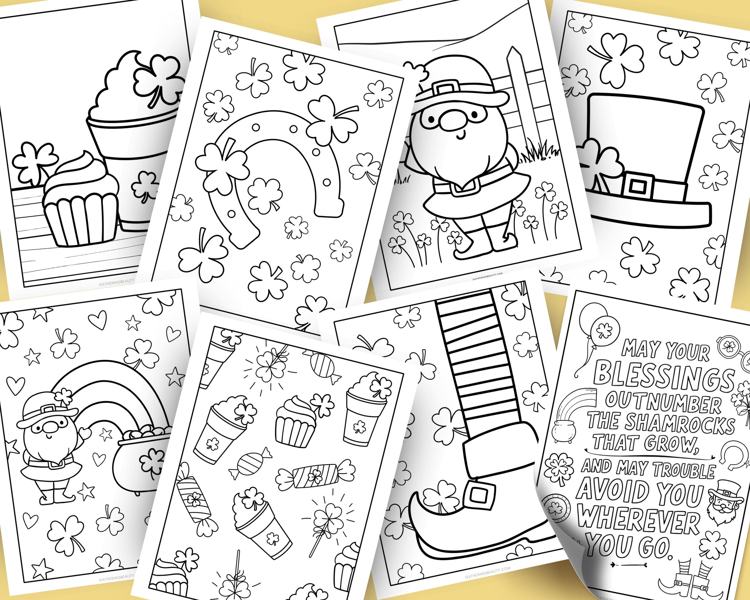 St Patrick's Day Coloring Pages, Printable Coloring Sheets, St Paddy's ...