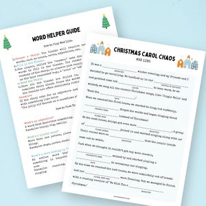 Christmas Mad Libs, Printable Game, Mad Lib PDF, Holiday Story, Fill-in ...