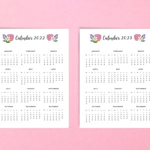 Printable Floral Planner | Monthly Calendar | Daily Planner Pages ...