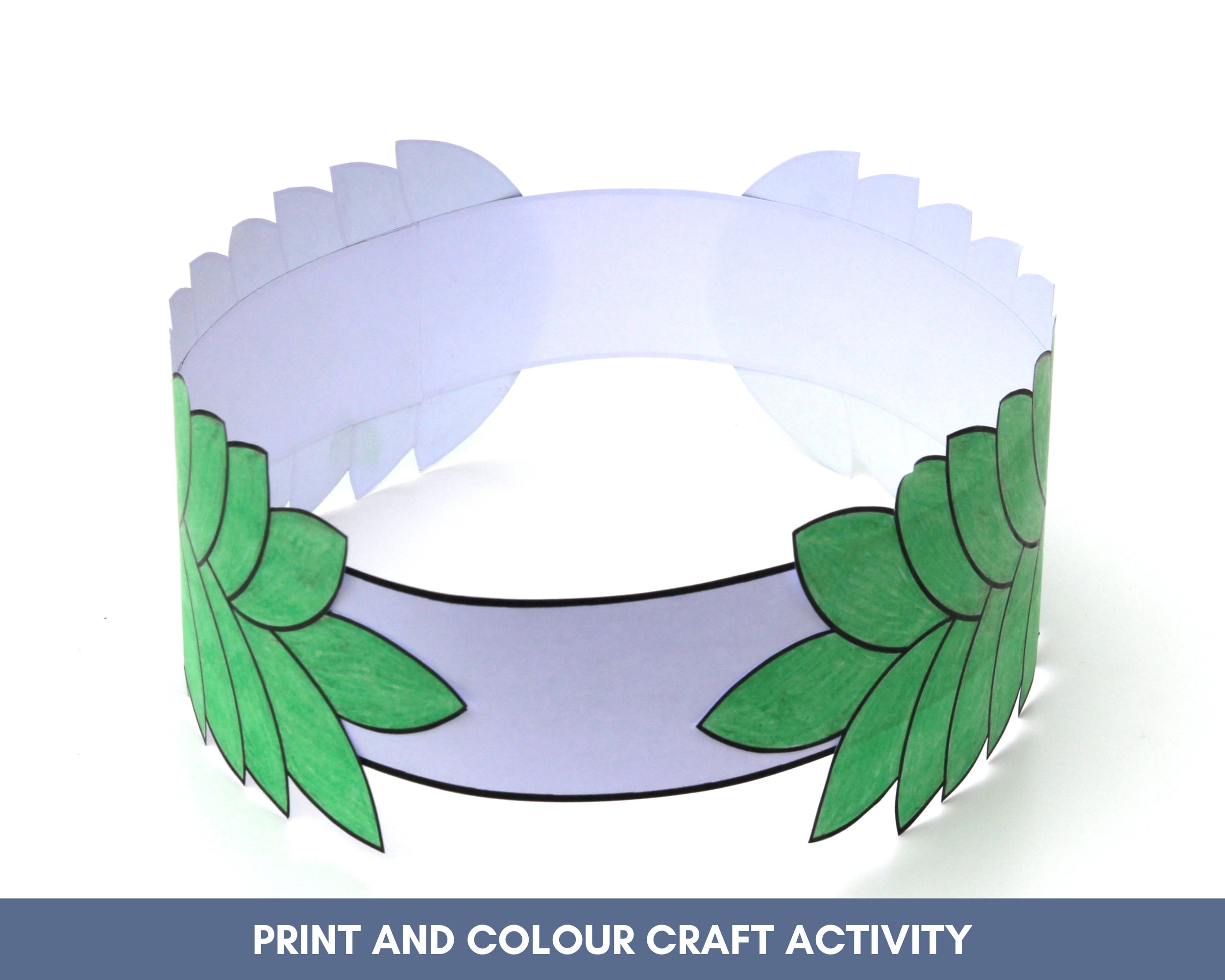Wreath Crown, Craft Hat for Kids, Printable Laurel Headband, Roman ...