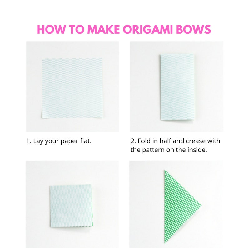 Origami Bow - How to - Step by Step Tutorial - PDF Ebook - Digital ...