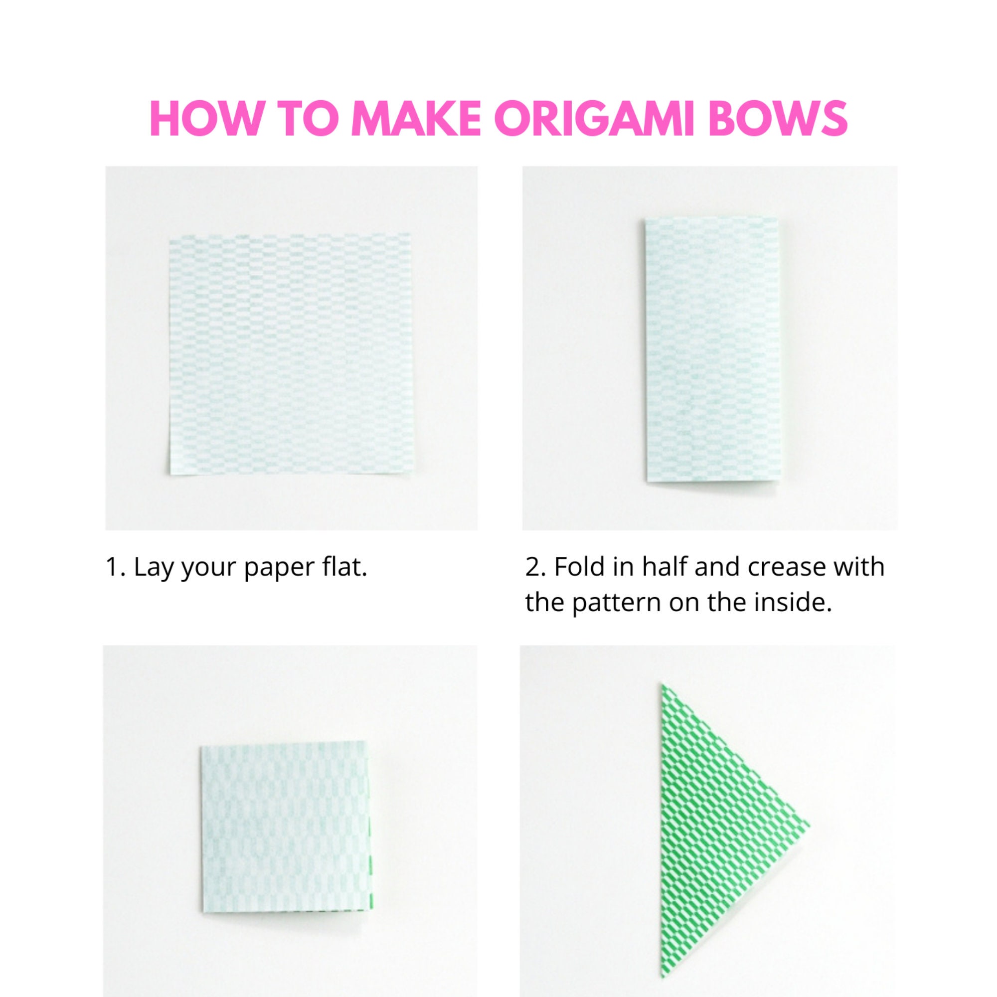 Origami Bow - How to - Step by Step Tutorial - PDF Ebook - Digital ...