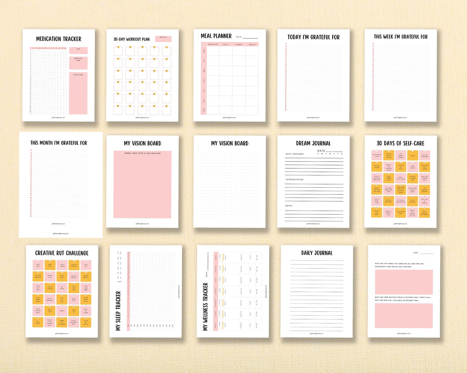 Self Care Planner Printable, Self Love Journal, Mindfulness Journals ...