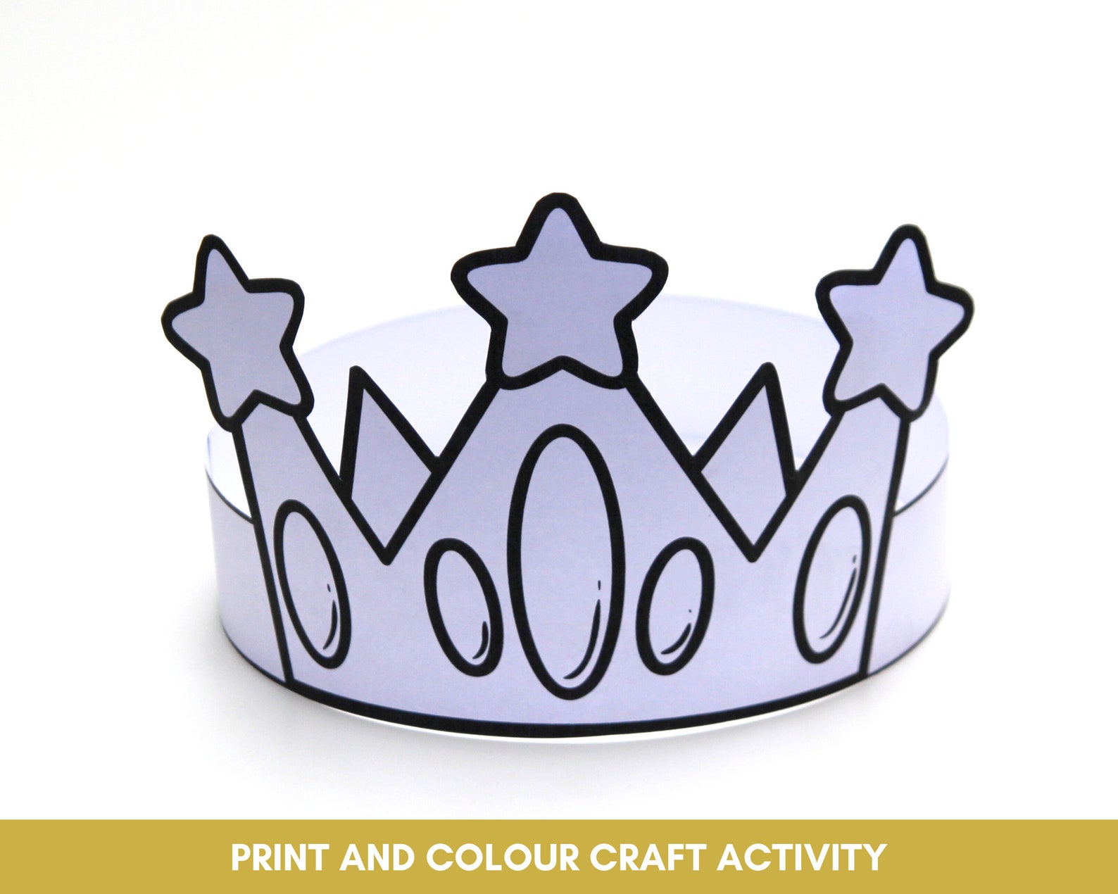 Paper Crown Craft, Princess Party Bag Filler, King Queen Hat Coloring ...