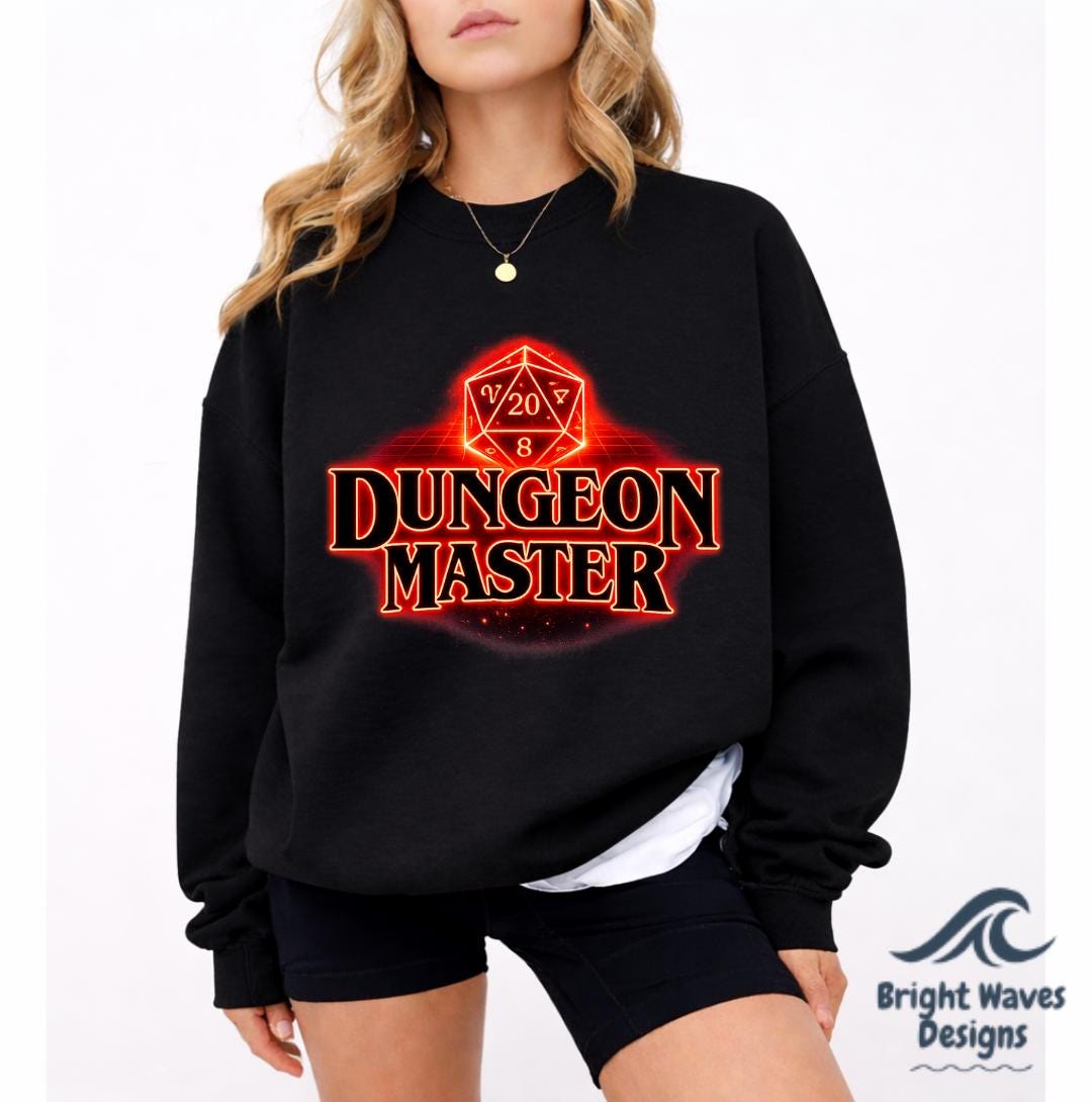 Dungeon Master PNG | Retro 80s D20 Dice Design | Dnd Sublimation PNG ...