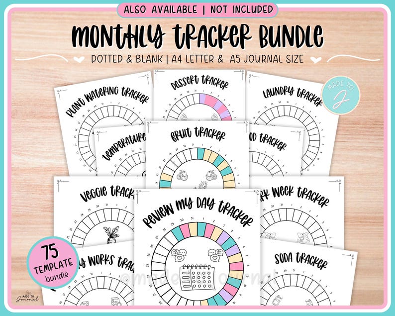 Rate My Day Tracker, Printable Journal, Bullet Journaling Template ...