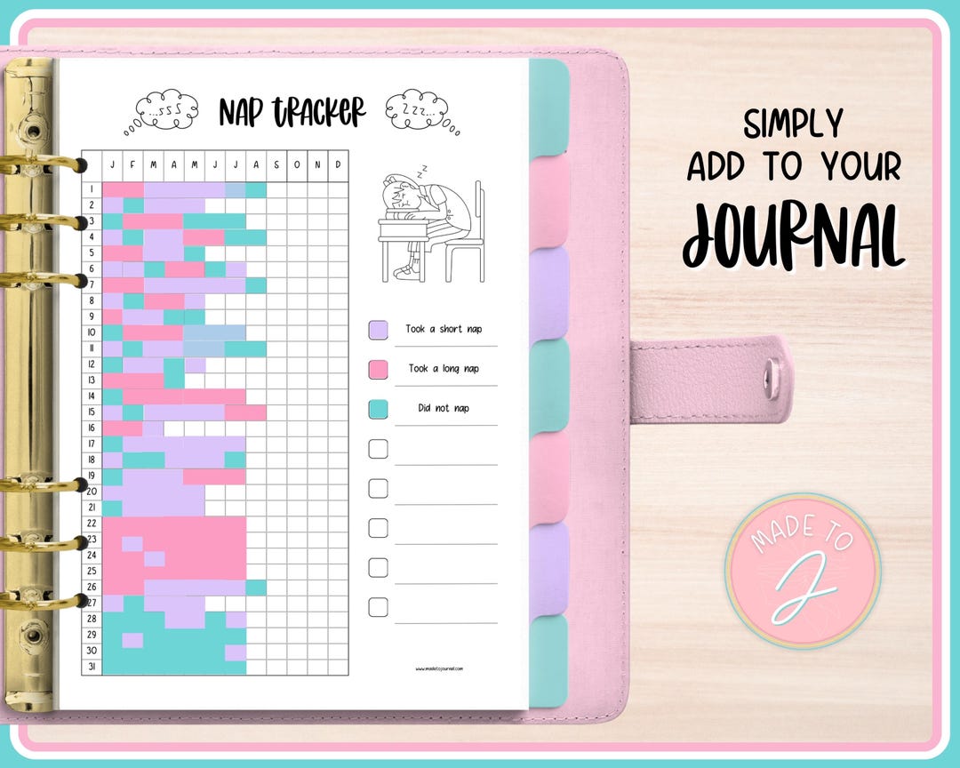 Nap Tracker - Printable Bullet Journal Template With Yearly Tracker ...