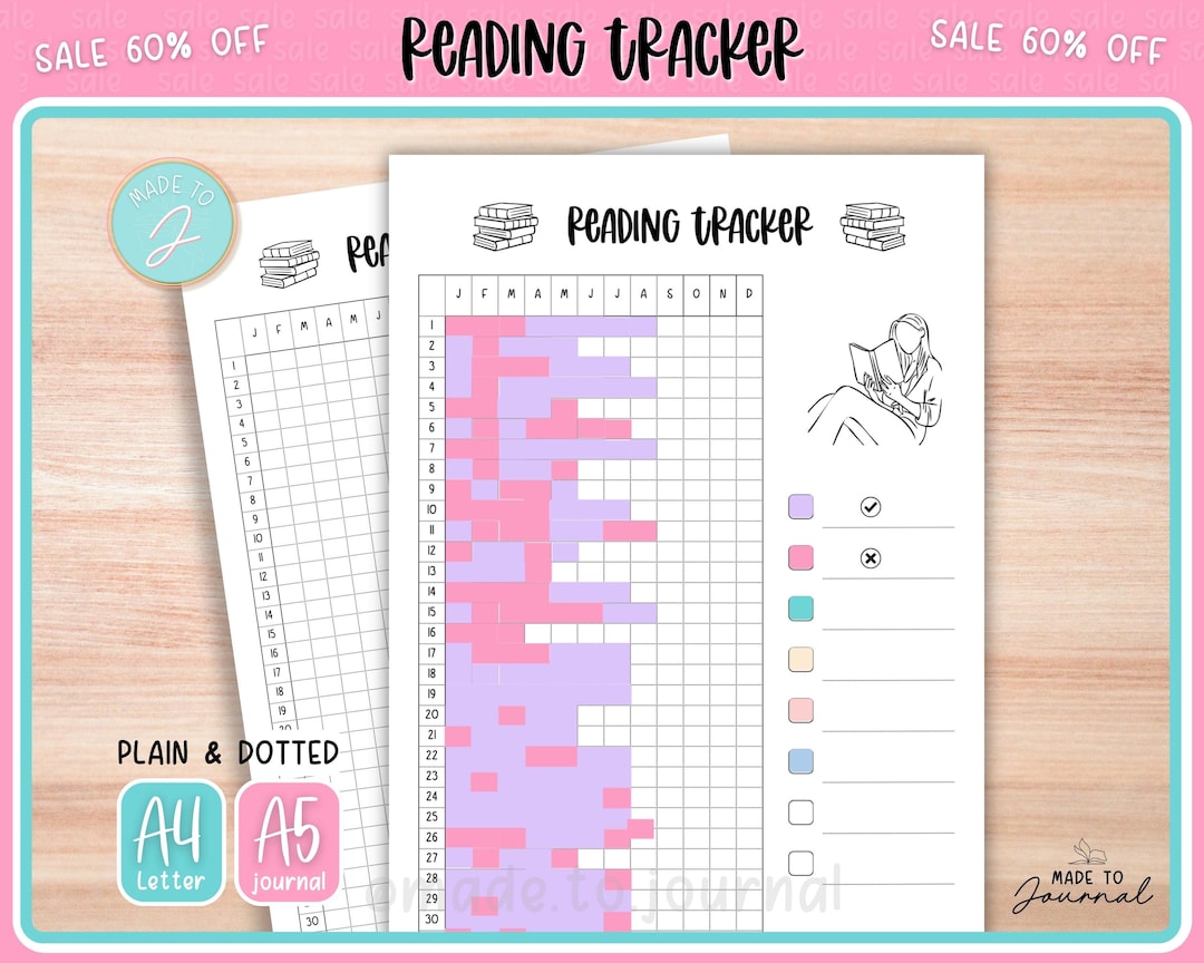Reading Tracker - Printable Book Journal Tracker, Bullet Journaling ...