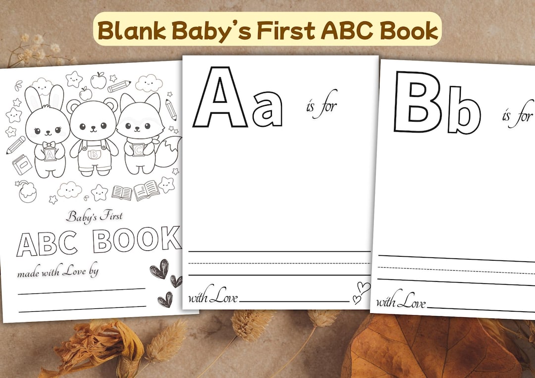 Blank Alphabet Book, Baby’s First ABC Book, Baby Shower Activity ...