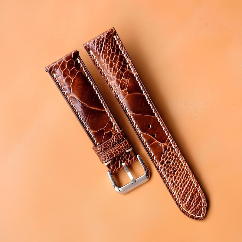 Beige Ostrich Watch Strap - Etsy
