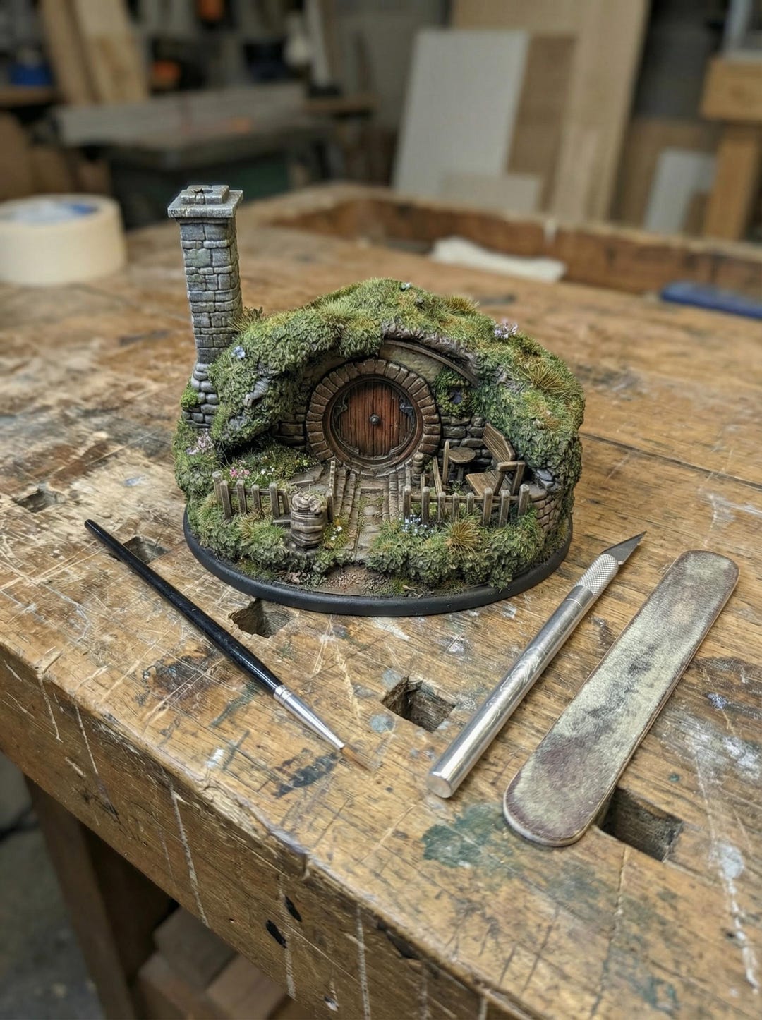 Hobbit House + 2 Hobbit Miniatures STL & USDZ AR Ready Cottage ...