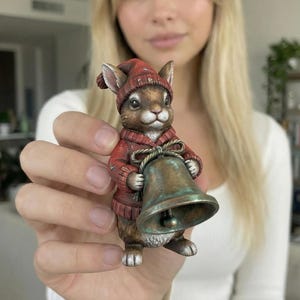 Christmas Mouse STL | Cute Winter Mouse Figurine | Holiday Decor 3D ...