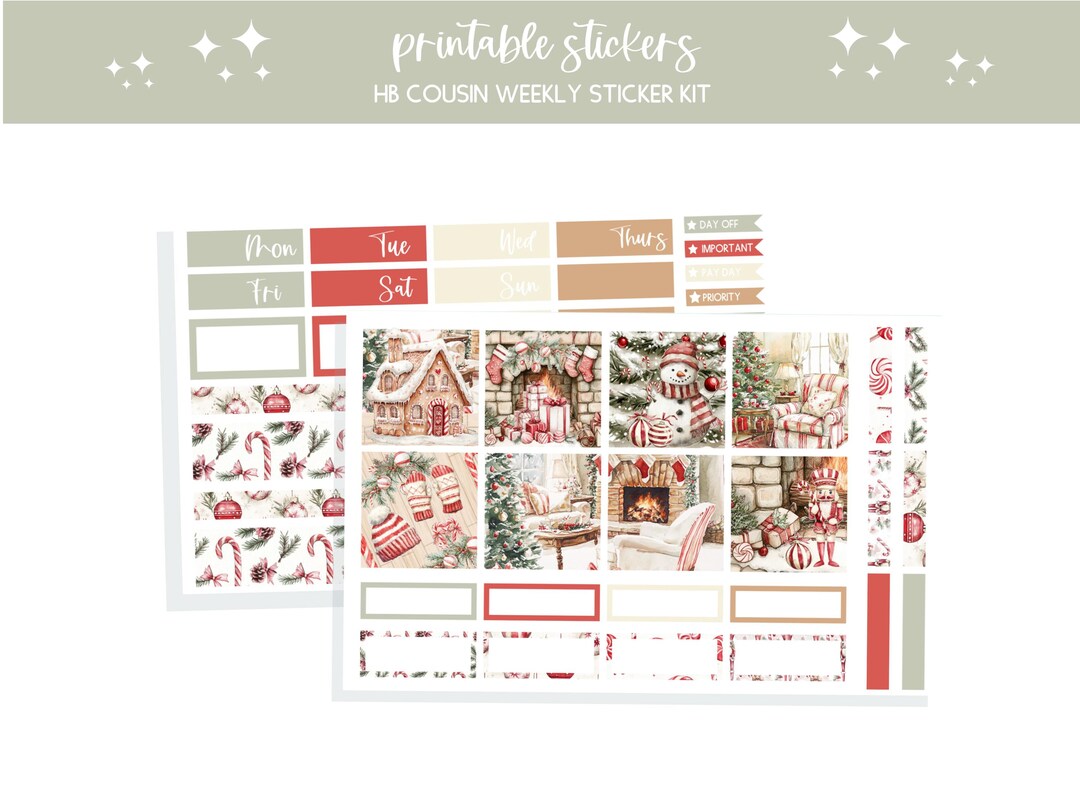 Printable Planner Stickers HB Cousin Bullet Journal Sticker Sheet ...