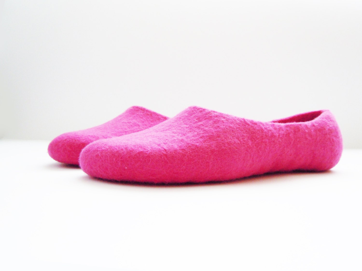 Simple Felted Wool Slippers of Custom Color. Women or Men Wool - Etsy
