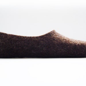 Eco Friendly Natural Chocolate Brown Color Hand Made Felted Slippers - Etsy