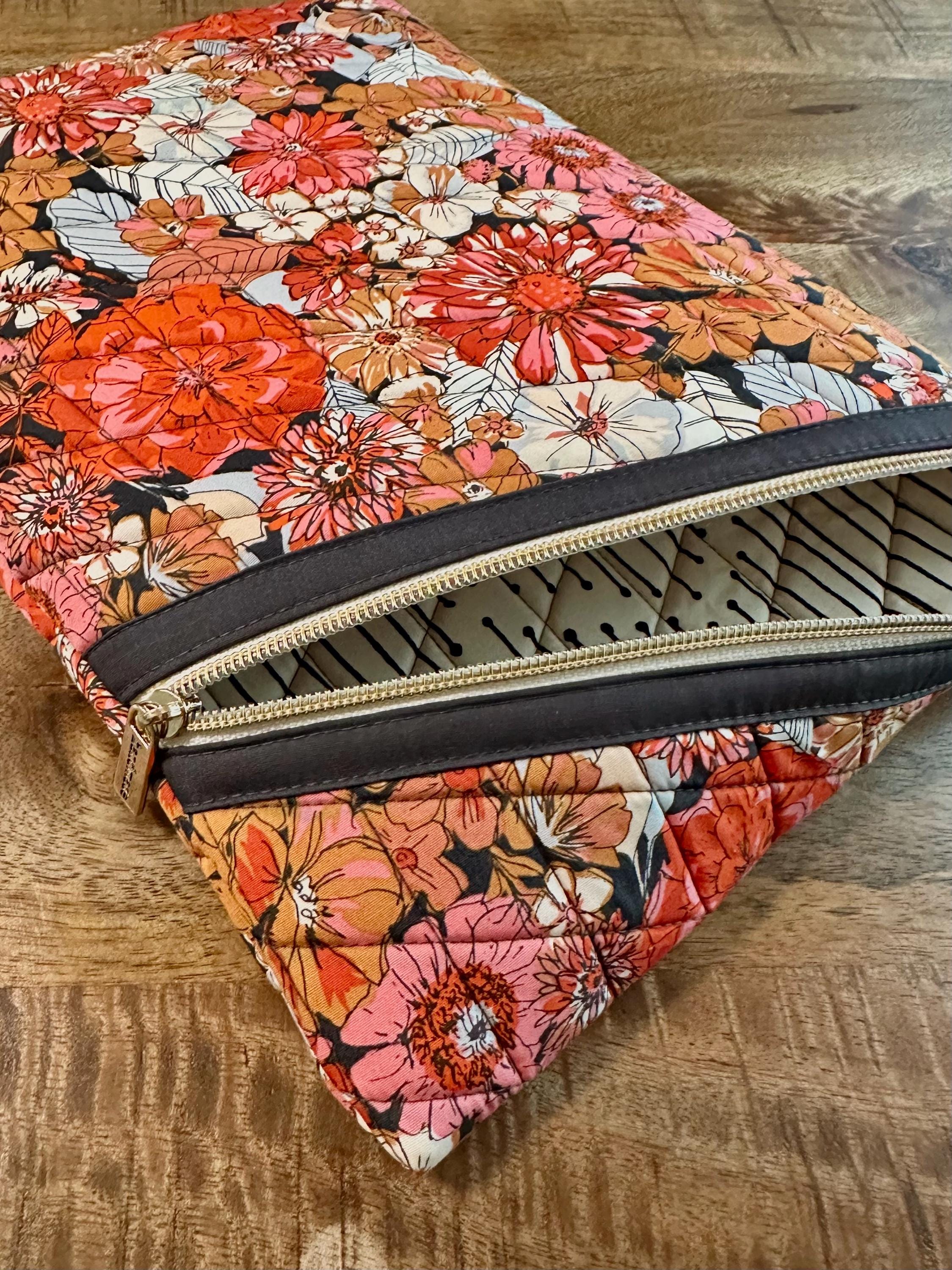 Fall Mixed Floral Large Quilted Zippered Book Pouch, Hemingway Pouch - Etsy
