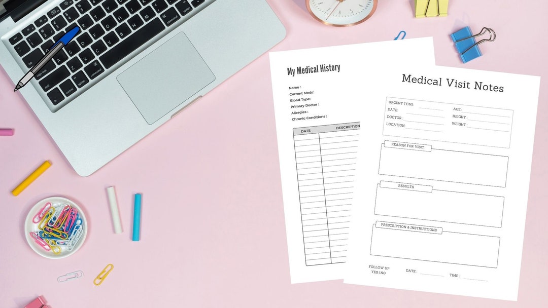 Medical Visit Notes Template - Letter and A5 Size Included (m3) - Etsy