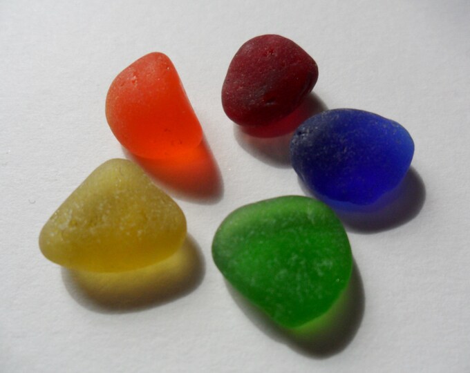 Rainbow Sea Glass Collection 5 English Beach Find Pieces, Including ...