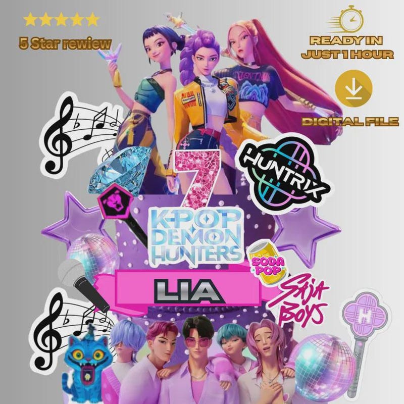 Huntrix Cake Toppers - Etsy