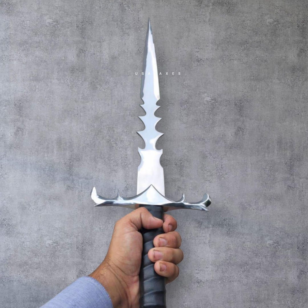 Dark Fantasy Demon Sword - Handmade Sword With Unique Design Carbon ...