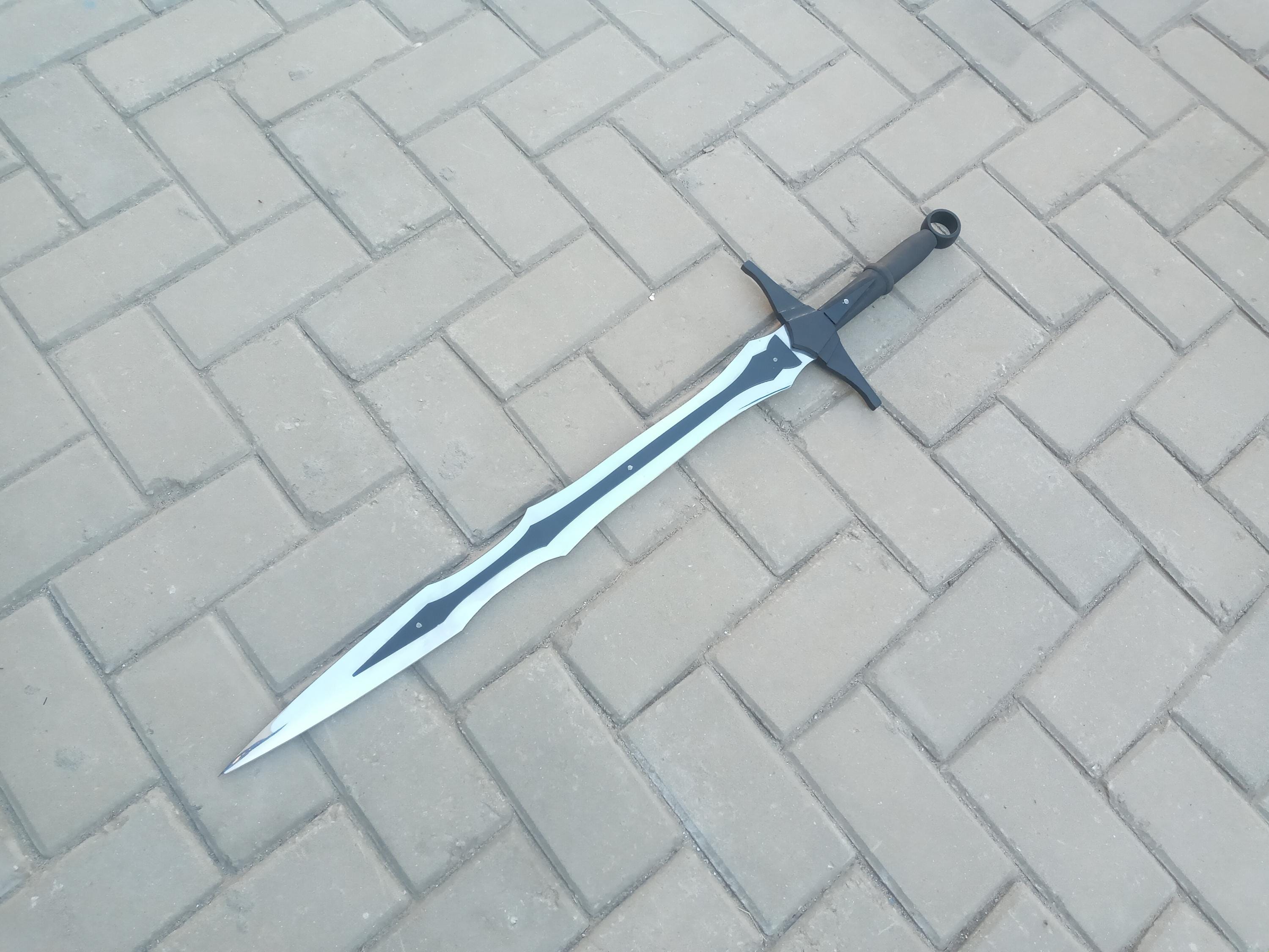 Personalized Dragonbone Sword Handmade Silver Steel Fantasy Sword - Etsy